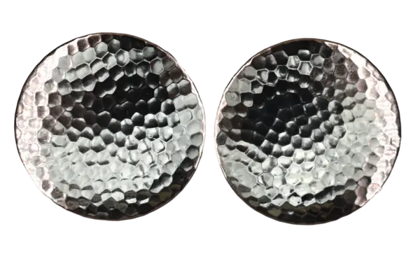 VICKISARGE The Hammered Disk In Platinum Pierced - Silver