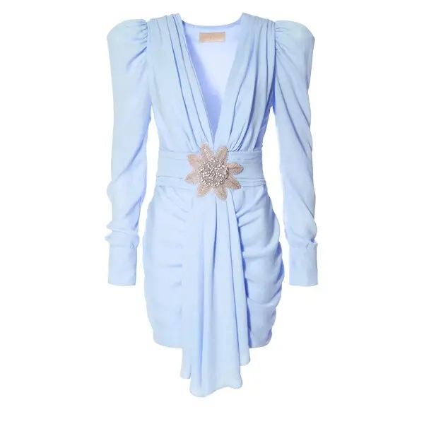 AGGI BY HALEWSKI Krystle Fog Dress - Blue