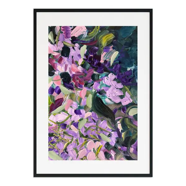 Jessica Slack Studio Lavender Flutter Abstract Floral Print - Purple
