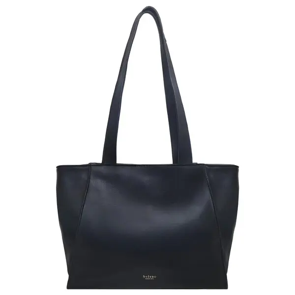 BELSAC Paprika, Leather Shopper - Black