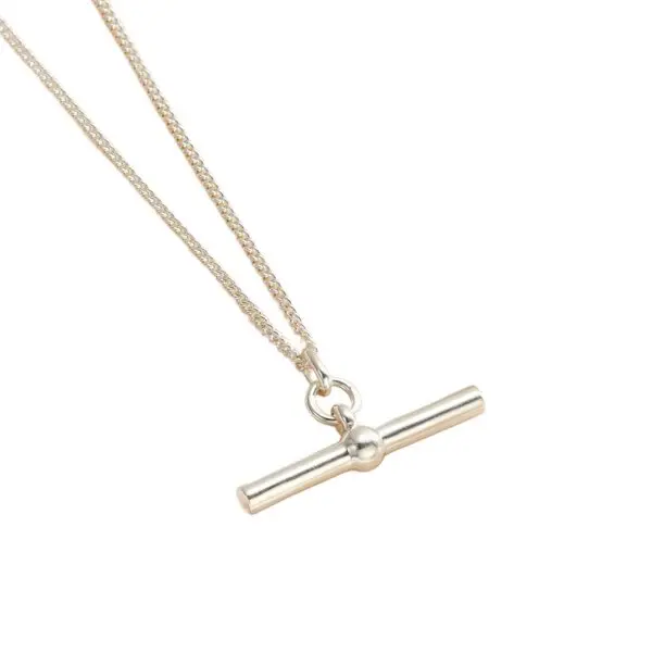 POSH TOTTY DESIGNS Sterling Large T Bar Necklace - Silver