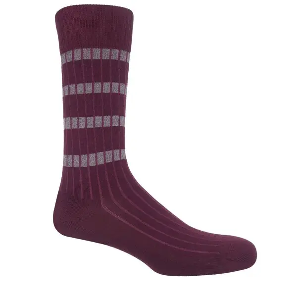 PEPER HAROW - MADE IN ENGLAND Old School ’s Socks – Maroon - Red