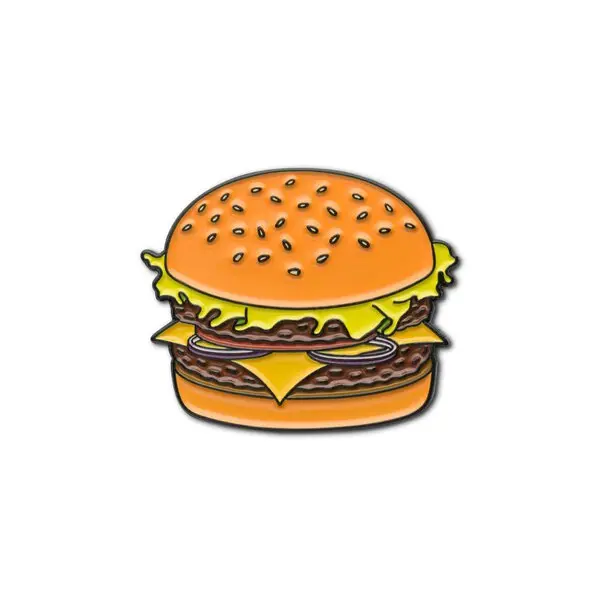 MAKE HEADS TURN Neutrals Enamel Pin Burger - Brown
