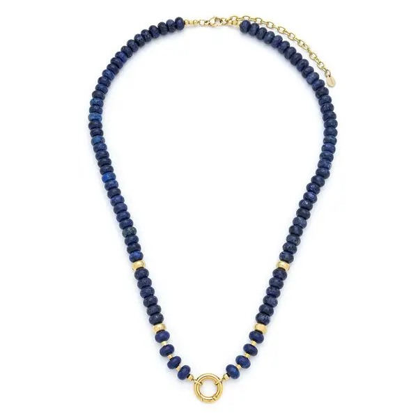 KAMARIA Raya Large Gemstone Necklace Lapis