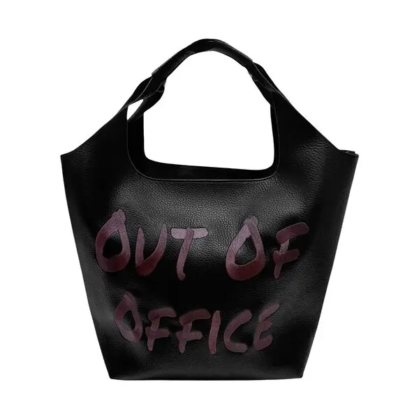 LILLY LOVES Embroidered Out Of Office Large Handbag - Black
