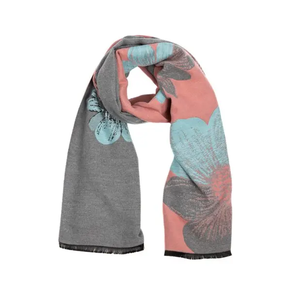 Saachi Reversible Garden Gray Scarf - Grey