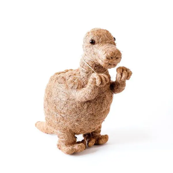 Likhâ Coco Coir Animal Planter T-rex - Brown