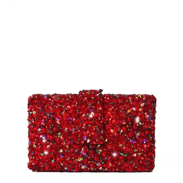 SIMITRI Garnet Kitsch Clutch - Red