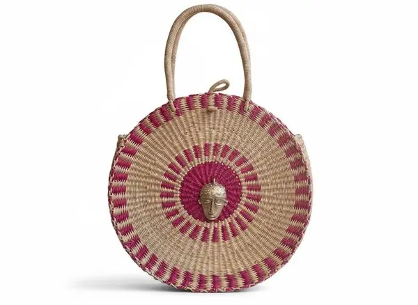 SOKONA Esengo Grande Ember Handwoven Bag - Red