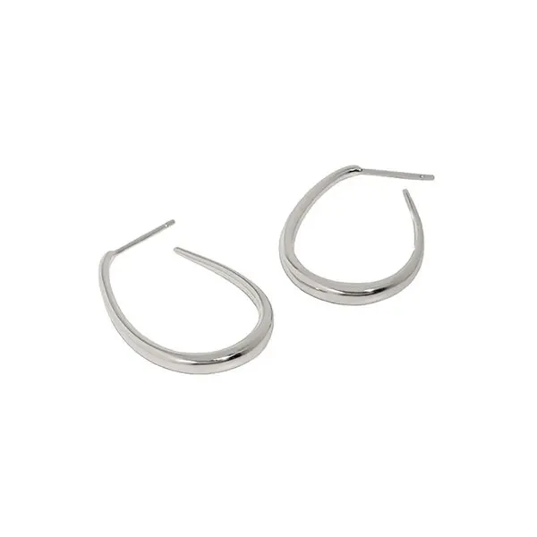 JANUS EDINBURGH Sterling Shiel Hoop Drop Earrings - Silver