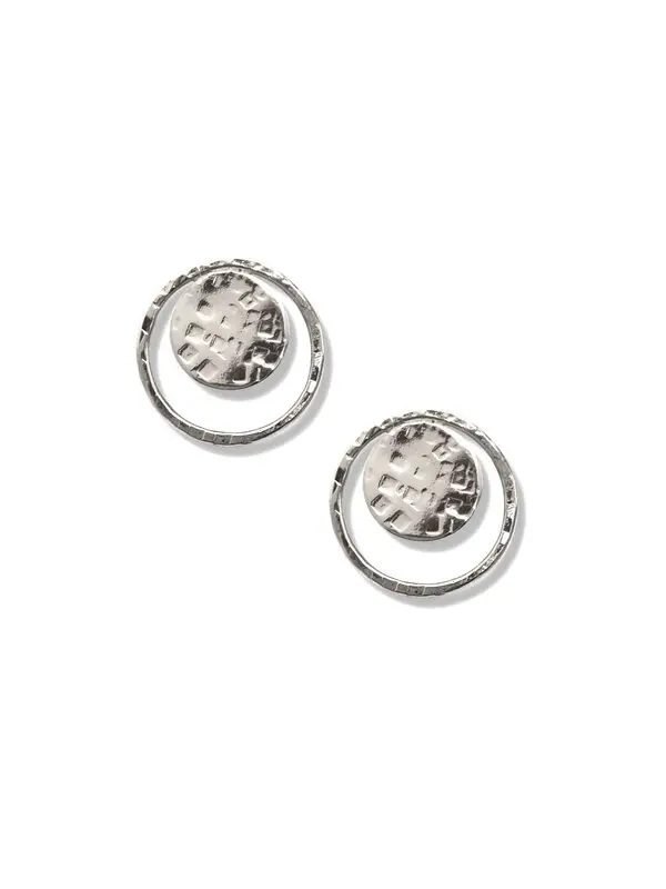 JAREDJAMIN Peacock Eye Clip On Earrings - Silver