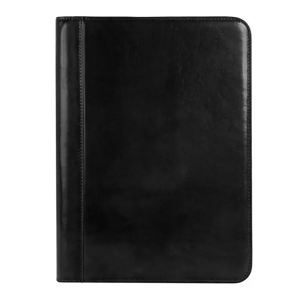 TIME RESISTANCE Leather Docuts Folder Organizer Candide - Black