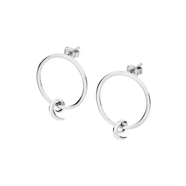 LUCY QUARTERMAINE Circle Swirl Earrings - Silver