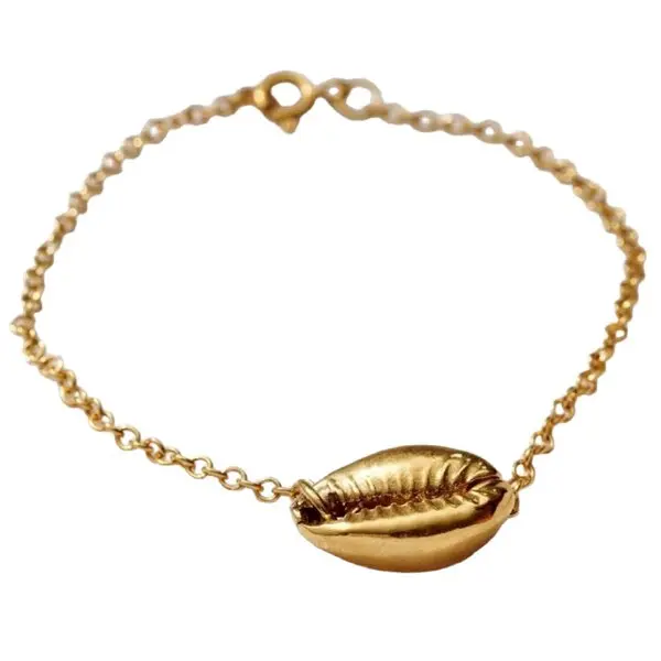 POSH TOTTY DESIGNS Yellow Plated Cowrie Shell Bracelet - Gold