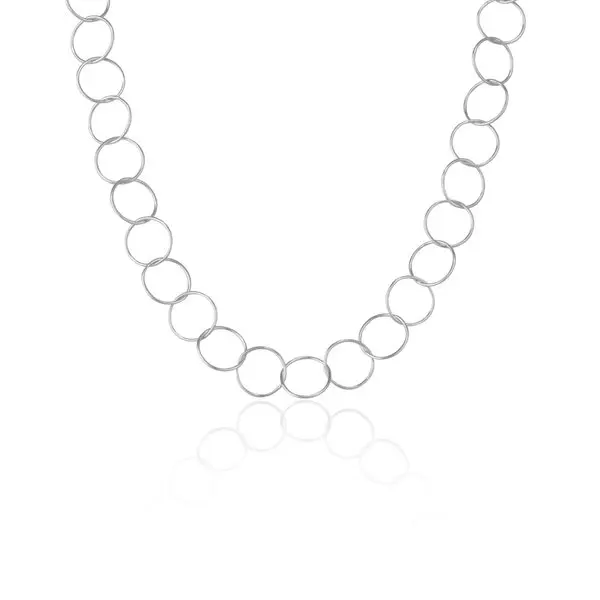 SPERO LONDON Circle Hoops Sterling Chain Necklace - Silver