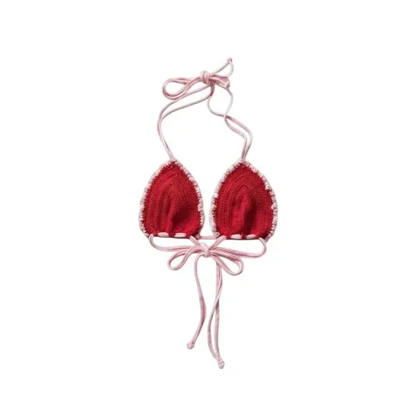 GUNES SWIM Red / Pink Poppy Petal Bikini Top - Red/pink
