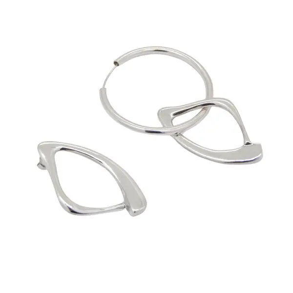 DARIA PACELLI JEWELRY Sedna Asymmetrical Earrings - Silver