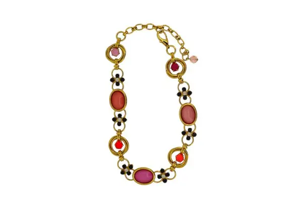 VICKISARGE Lemonade & Peach Tea Hoop Necklace - Pink