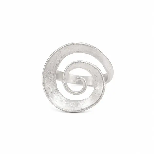 ORMIRO Vortex Sterling Spiral Ring - Silver