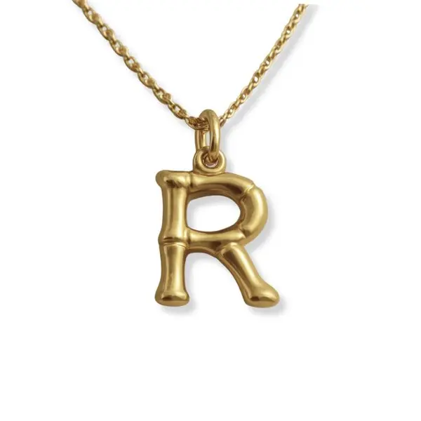 MARTINA ROZENBERG SMIRA JEWELRY Letter Collection Necklace - Gold