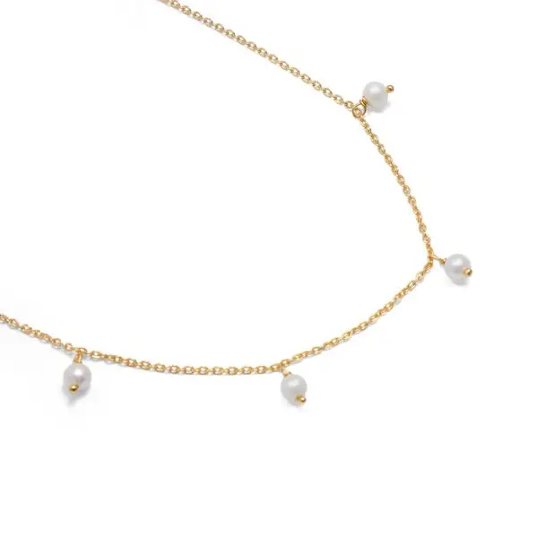 ONNA LONDON Kara Pearl Drop Adjustable Necklace - Gold