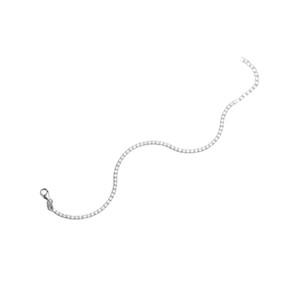 SPERO LONDON Sterling Adjustable Tennis Bracelet 2mm - Silver