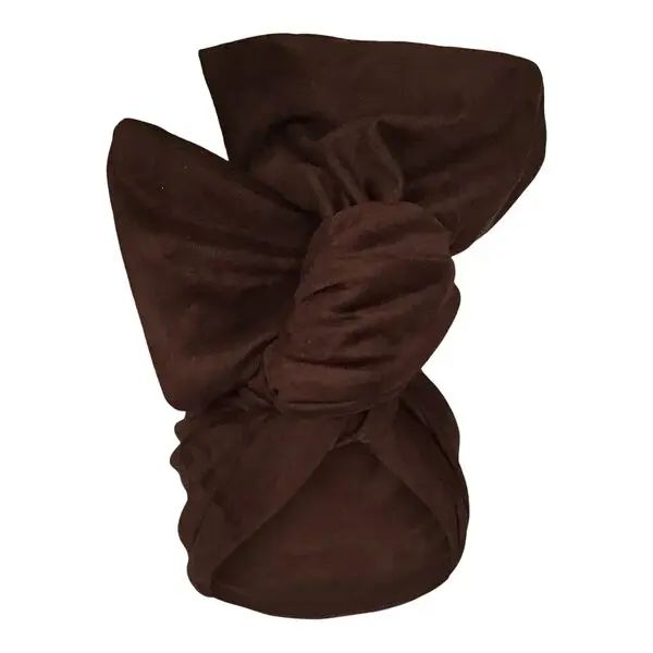 ROMER MILLINERY Twisturban Turban In Vegan Suede - Brown
