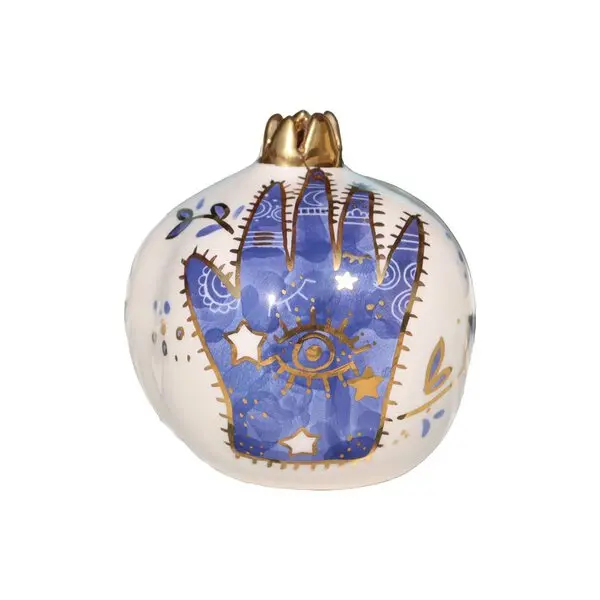 SHERIE BOUTIK Blue Khamsa Pomegranate - Blue/red