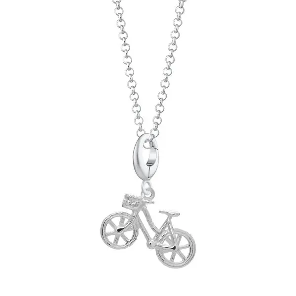 LILY CHARMED Sterling Bicycle Charm Necklace - Silver