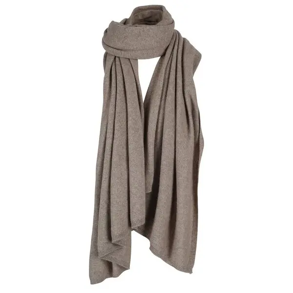 TIRILLM Alfie" Large Cashmere Scarf Beige Melange - Brown