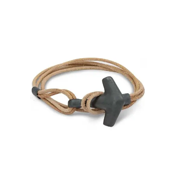FREYA & THOR OF SWEDEN Black / Brown Arch Bracelet Oxid Silver & Duo Double Brown - Black/brown