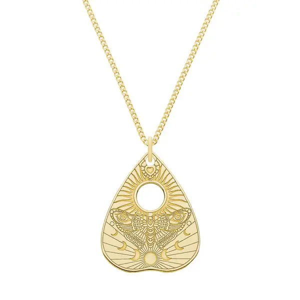 CARTERGORE Medium Solid Gold Moth Planchette - Yellow