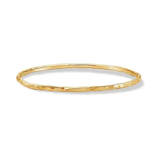 DOWER & HALL Medium Hammered Bangle In Vermeil - Gold