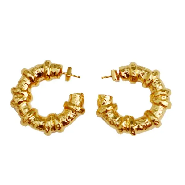 KRRUSH Raina Chunky Adorned Hoops - Gold