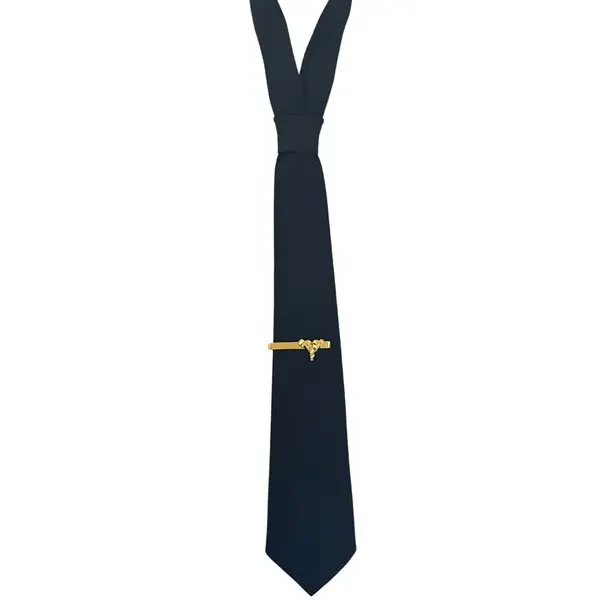 NANDANIE Tailored Classic Necktie And Tie Bar Set - Black
