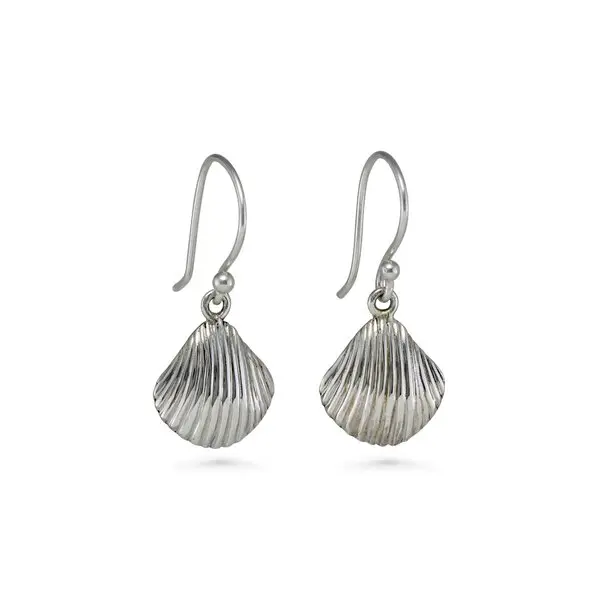 ISLA SILVER Sterling Shell Earrings - Silver