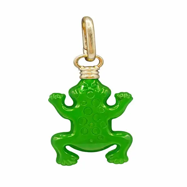 MICHAEL NASH JEWELRY Jade Frog Charm - Green