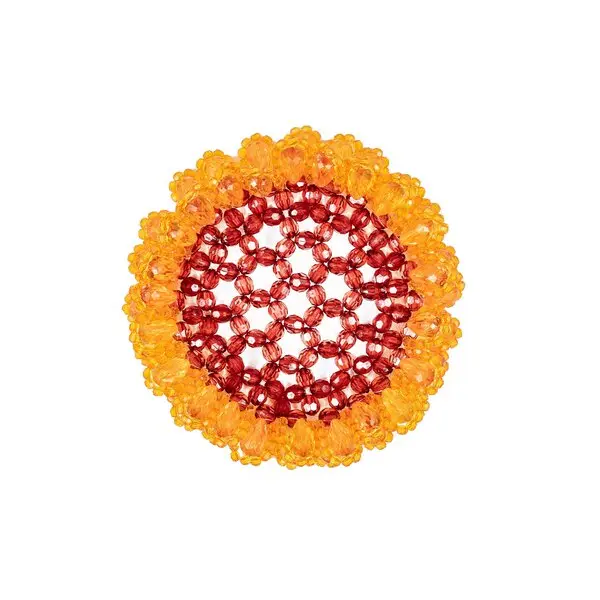 TILLIE BEADS Sunny Sunflower Bead Coaster Set - Yellow
