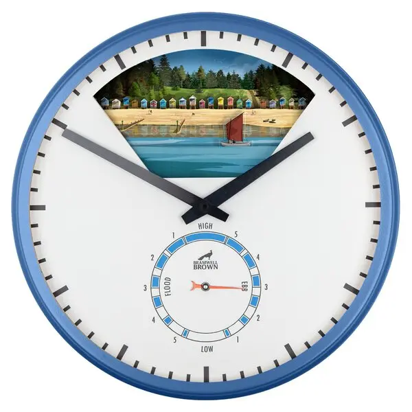 BRAMWELL BROWN CLOCKS Wells-next-the-sea, Norfolk Limited Edition Tide Clock Summer - Blue