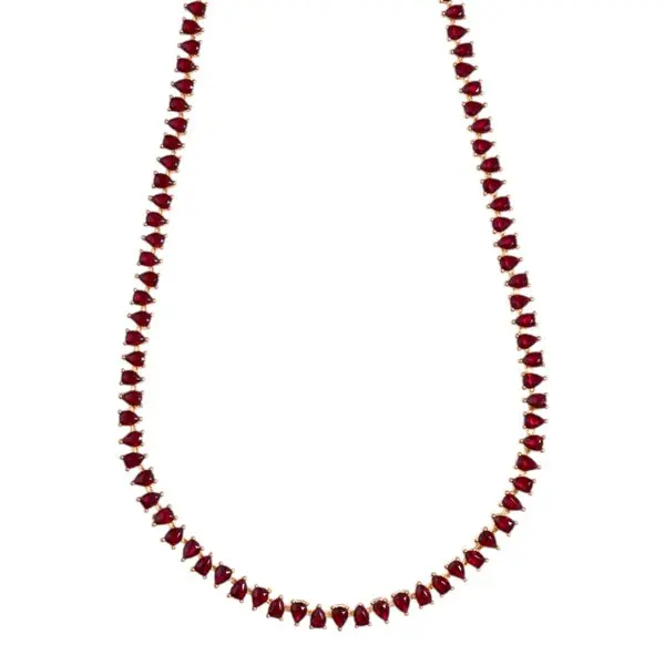 NATIVE GEM Duchess Necklace- Ruby - Red
