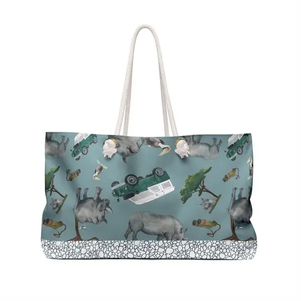 PIPER & FOX Mahjong/weekender Bag - Blue/grey