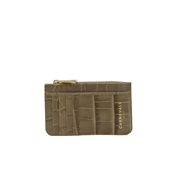 CARNEVALE Luisa Taupe Card Holder - Grey