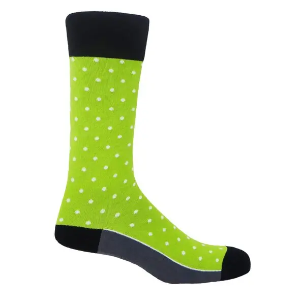 PEPER HAROW - MADE IN ENGLAND Mint Pin Polka Socks - Green