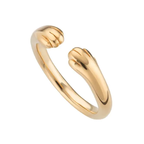 LILY CHARMED Plated Open Paw Hug Ring - Gold