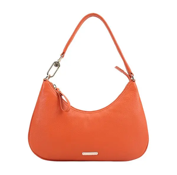 Paul Costelloe Tirana Leather Shoulder Bag - Orange