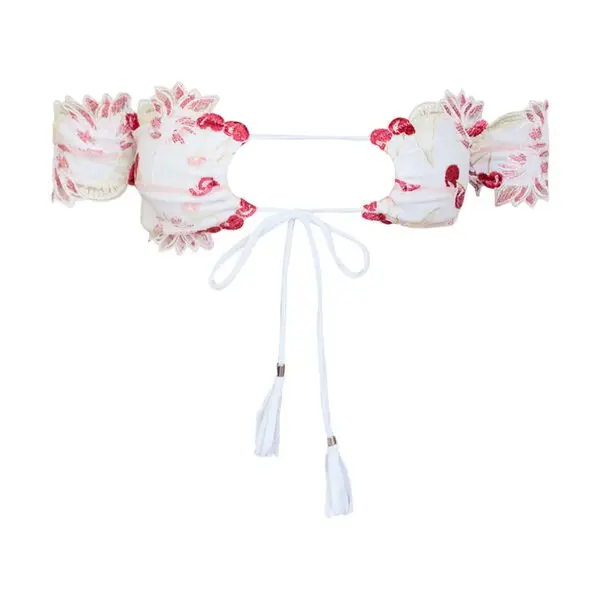 IVY SWIMWEAR Lani In Cherry Lace Bikini Top - White