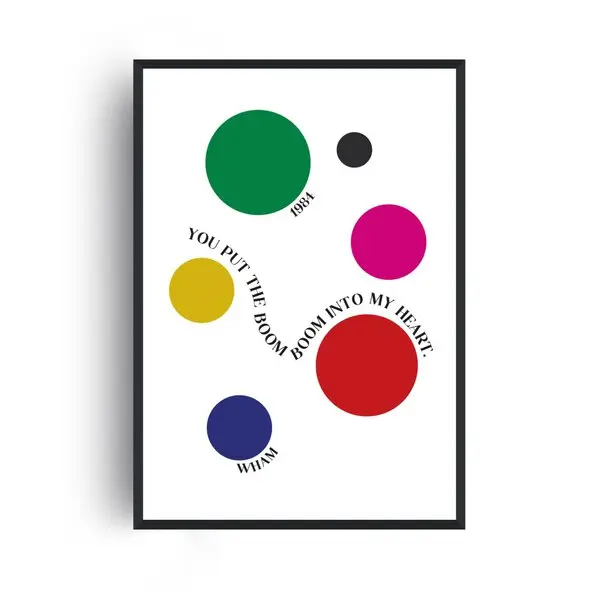 FANCLUB Wake Me Up Before You Go-go Wham Music Giclée Art Print A3 - White