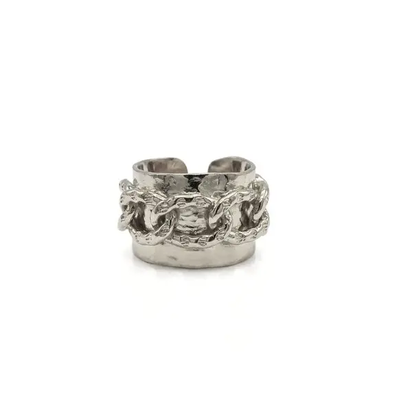 JAREDJAMIN Charlie Chain Ring - Silver
