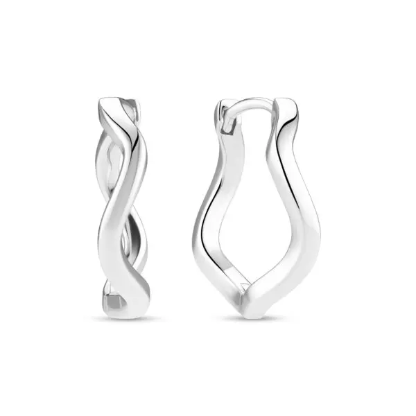 SIF JAKOBS JEWELLERY Earrings Ellera Waves Pianura Grande - Silver