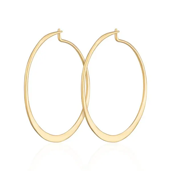 SCREAM PRETTY Flat Hoop Earrings - Gold